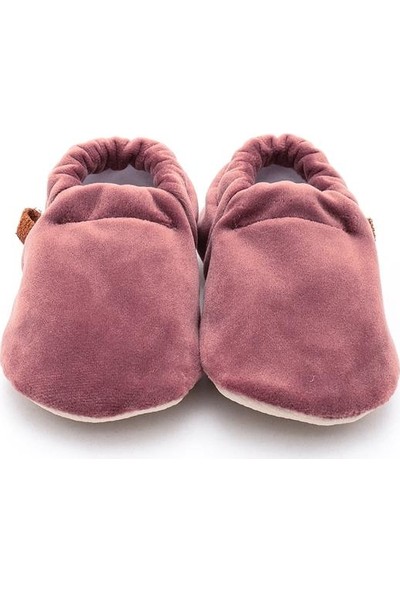 Caluu Baby Gül Kurusu Kadife Bebek Patik
