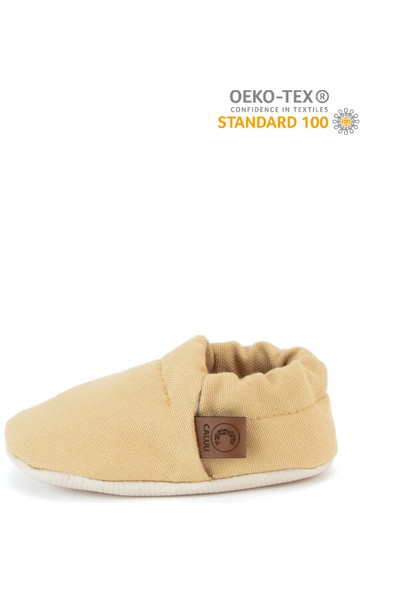 Caluu Baby Bej Oeko-Tex Pamuklu Bebek Patik