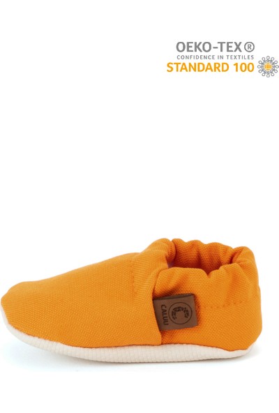 Caluu Baby Oranj Oeko-Tex Pamuklu Bebek Patik