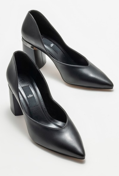 Elle Shoes Siyah Kadın Topuklu Ayakkabı