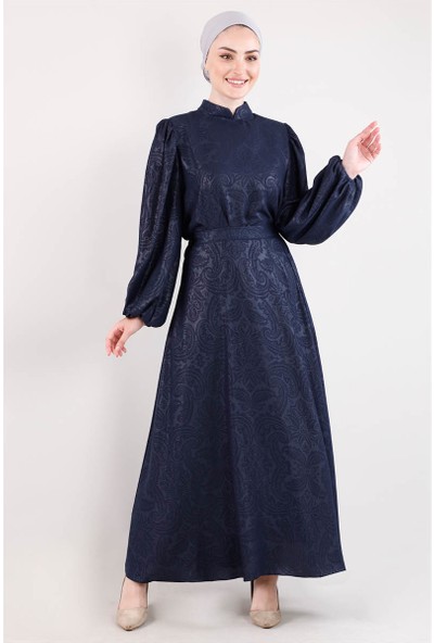 Zülays Osmanlı Desenli Etek Takım Lacivert