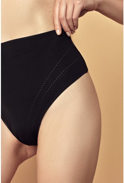 Penti Siyah Light Yüksek Bel Thong Korse