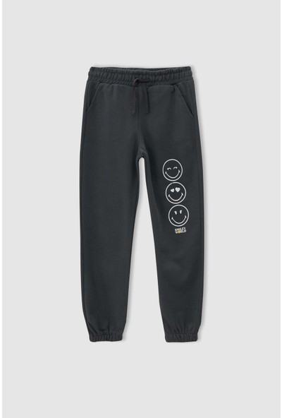 DeFacto Kız Çocuk Smileyworld Lisanslı Jogger Eşofman Altı V7293A621Wn