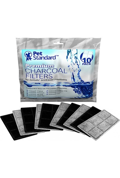 Pet Safe Petsafe Drinkwell Yedek Premium Kömür Filtreleri [10'lu Paket]