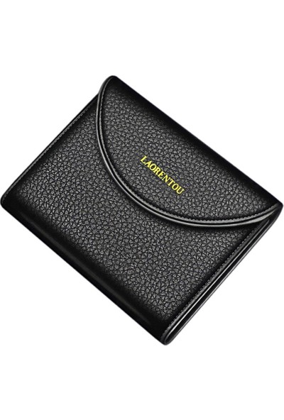 Laorentou Exclusive Deri-Kısa Erkek Cüzdan Kartlık