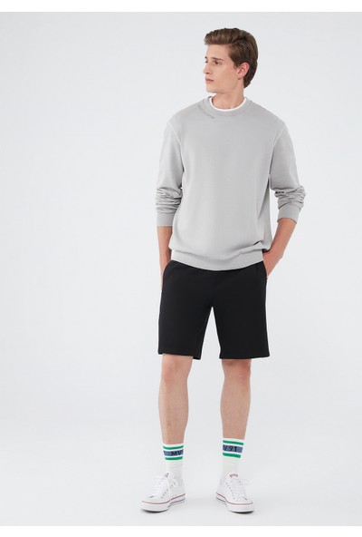 Mavi Erkek Siyah Örme Şort 067156-900