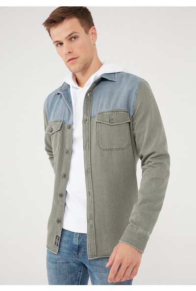 Mavi Erkek Mavi Yeşil Denim Gömlek 021938-35118