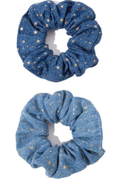 Mavi Yıldız Detaylı Denim Toka