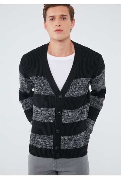 Mavi Erkek Düğmeli Siyah Hırka 070782-900