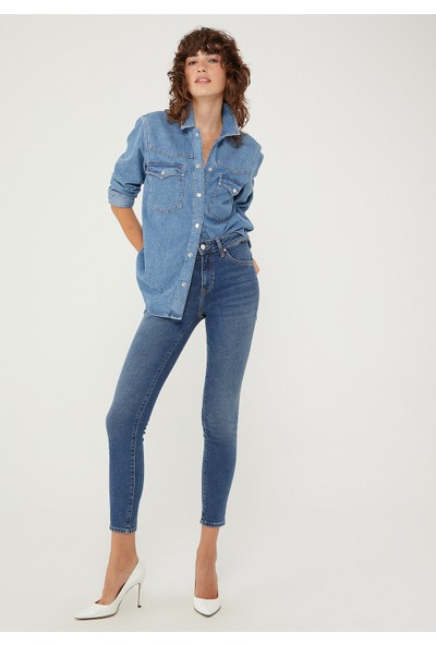 Mavi Tess Zımparalı Mavi Jean Pantolon Mavi Tess Zımparalı Mavi Jean Pantolon