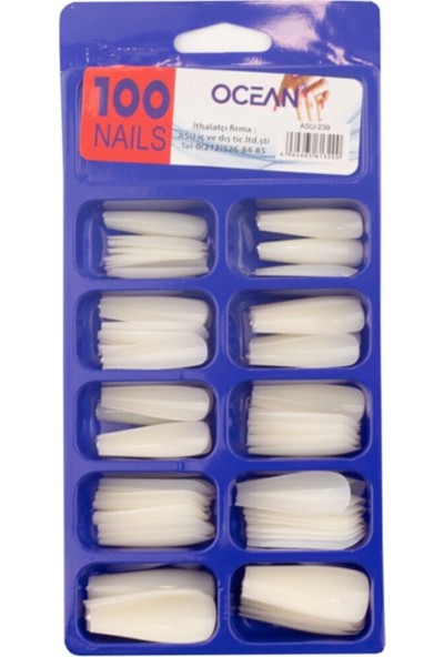 100'LÜ Kutulu Balerin Protez Takma Tırnak