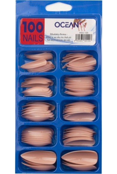 100'LÜ Kutulu Stiletto Protez Takma Tırnak