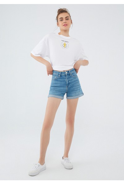Mavi Mila Mavi Gölgeli Jean Şort