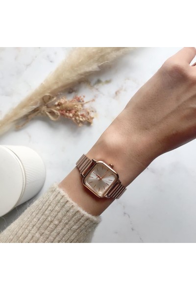 Oqqo Minimal Kare Rose Gümüş Kadın Kol Saati Oqqo Minimal Kare Rose Gümüş Kadın Kol Saati