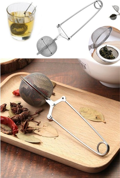 Pratik Mağazam Makaslı Çay Topu Çay Süzgeç Pratik Mağazam Makaslı Çay Topu Çay Süzgeç