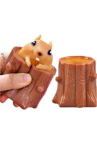 Yeni Geldi Sık Bırak Sincap, Sevimli Sincap, Sevimli Sık Bırak Sincap Kalemlik, Fidget Sincap Oyuncak