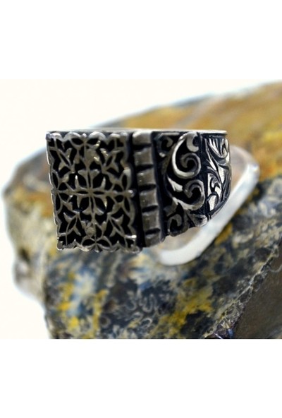 Burhan Sağlam Erkek Gümüş Yüzük Özel Tasarım