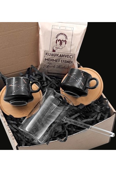 Armoni Konsept Hediyelik Bambu Siyah Mermer Desenli Fincan Takımı & Isıya Dayanıklı Cezve & Türk Kahvesi Hediye Kutusu Armoni Konsept Hediyelik Bambu Siyah Mermer Desenli Fincan Takımı & Isıya Dayanıklı Cezve & Türk Kahvesi Hediye Kutusu