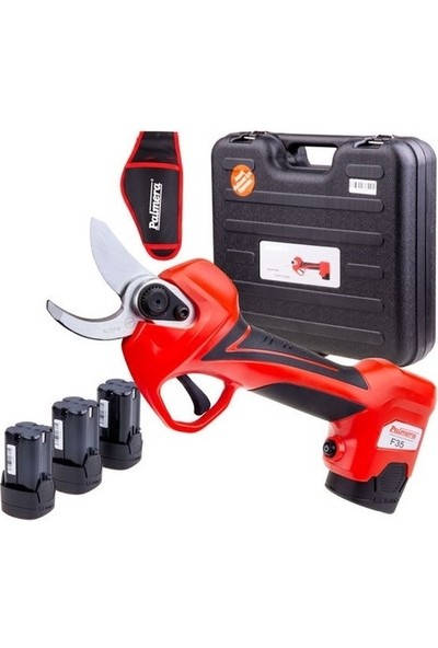 Palmera F35 Şarjlı Budama Makası 3AKÜLÜ Yedek Bıçak ve Kılıf