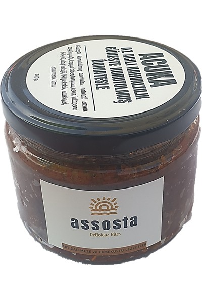 Assosta Acuka Az Acılı Kahvaltılık Güneşte Kurutulmuş Domatesle 300 gr Assosta Acuka Az Acılı Kahvaltılık Güneşte Kurutulmuş Domatesle 300 gr