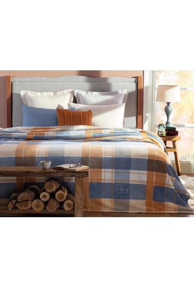 Madame Coco Florida Welsoft Çift Kişilik Baskılı Battaniye - Sarı