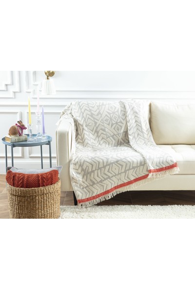 Madame Coco Pietra Dokuma Tv Battaniyesi - Gri - 130X170 cm