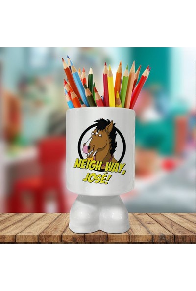 Asilmeydan Bojack Horseman Baskılı Ayaklı Seramik KALEMLIK-AK229