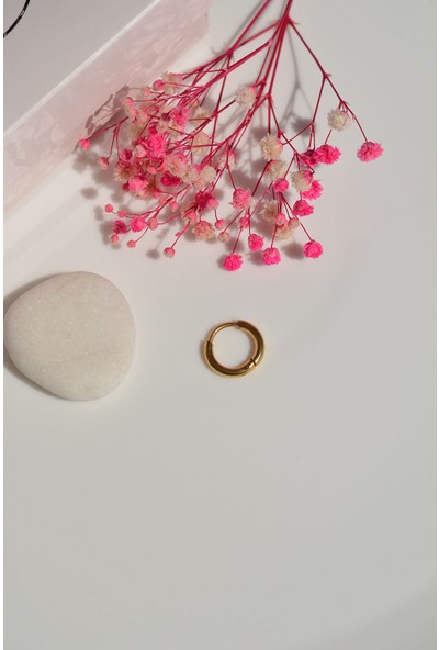 Sacce Scarves&Accessories Altın Sarı Gold Renk Çelik Düz Halka Piercing Helix Kıkırdak Küpesi Sacce Scarves&Accessories Altın Sarı Gold Renk Çelik Düz Halka Piercing Helix Kıkırdak Küpesi