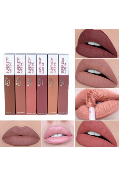 Roesia Rose Ruj Super Stay Model Kalıcı Ruj Serisi Lip Gloss 6'lı Matte Ink Roesia Rose Ruj Super Stay Model Kalıcı Ruj Serisi Lip Gloss 6'lı Matte Ink