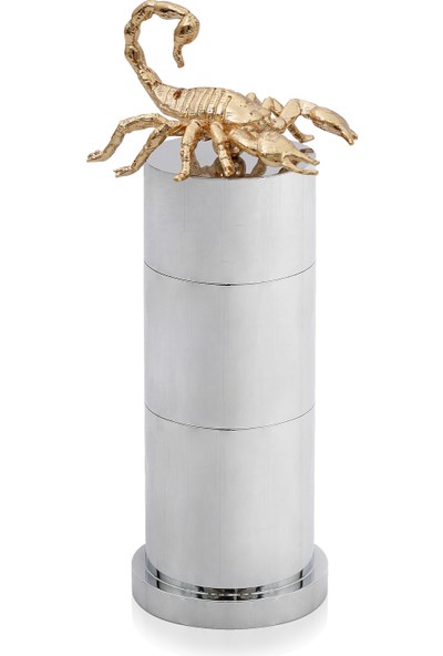 Zekupp Dekoratif Akrep Tasarımlı Çok Fonksiyonlu Benzinli Çakmak Heykel Seti