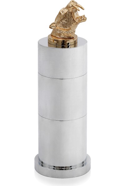 Zekupp Dekoratif Ayı Tasarımlı Çok Fonksiyonlu Benzinli Çakmak Heykel Seti