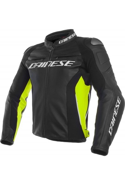 Dainese Racing 3 Black Fluo Yellow Deri Mont Korumalı Mont