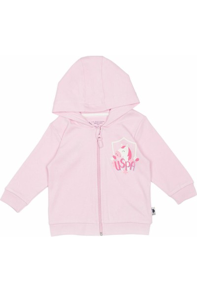 U.s.polo Hırka Kapüşonlu Toz Pembe