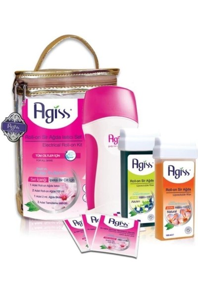 Agiss Çantalı Set Makineli Kartuş Roll-On Isıtıcılı Set Agiss Çantalı Set Makineli Kartuş Roll-On Isıtıcılı Set