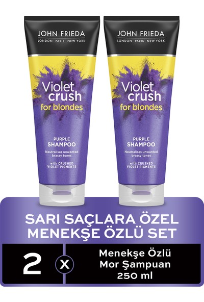 John Frieda Sarı Saçlara Özel Menekşe Özlü Mor Şampuan 250 ml 2'li
