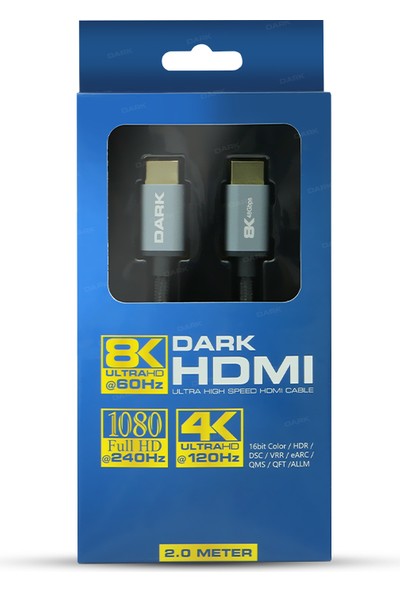 Dark 2m HDMI 2.1 Kablo