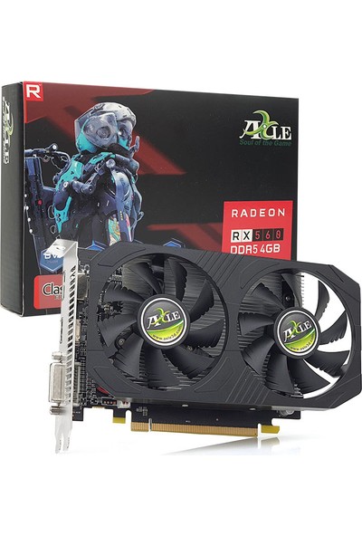 Axle AMD Radeon RX560 4GB 128Bit DDR5 (DX12) Dual Fan PCI-E 3.0 Ekran Kartı (AX-RX5604GD5P8DIPD) Axle AMD Radeon RX560 4GB 128Bit DDR5 (DX12) Dual Fan PCI-E 3.0 Ekran Kartı (AX-RX5604GD5P8DIPD)