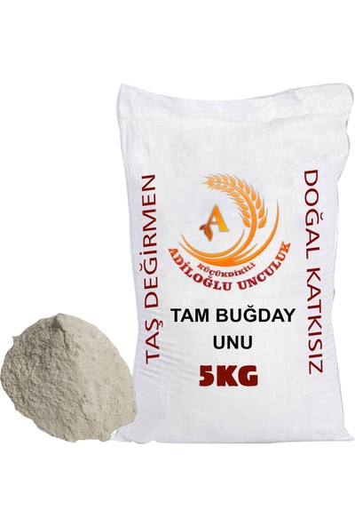 Adiloğlu Taş Değirmen Tam Buğday Unu 5 kg