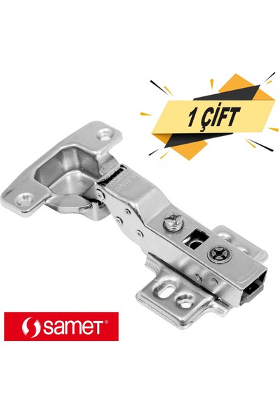 Samet Master Frenli Kapak Menteşesi Pistonlu Yarım Deve Tas Menteşe (1 Çift)