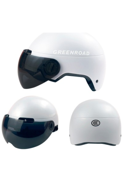 Heyphone 3c Sertifikalı Elektrikli Motosiklet Kask Yarım Kask Anti-Sai Taşınabilir (Yurt Dışından)