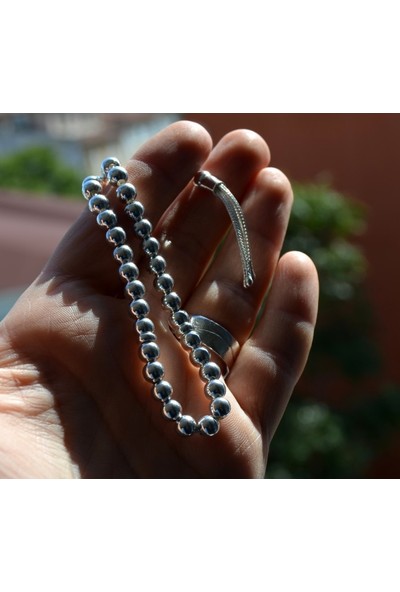 Burhan Sağlam Küre Kesim Gümüş Tespih