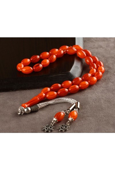 Burhan Sağlam Toz Kehribarı Arpa Kesim Tesbih