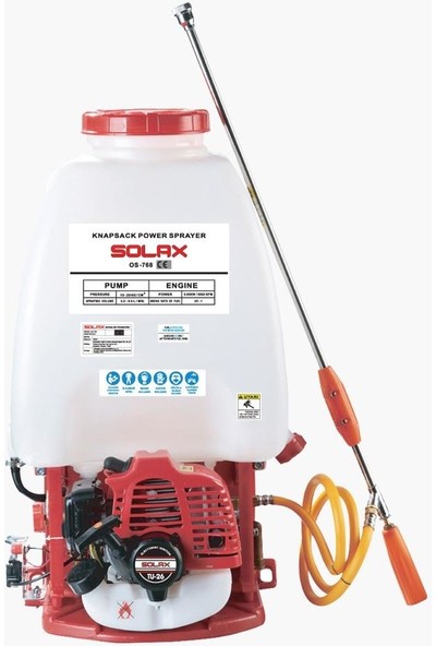 Solax OS-768 - Motorlu Sırt Pülverizatörü (Dar Depolu)