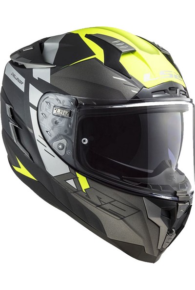 Ls2 Challenger Allert Mat Tıtanıum-Neon Sarı Kask Ls2 Challenger Allert Mat Tıtanıum-Neon Sarı Kask