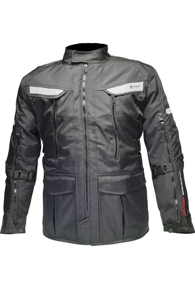 Prosev 7150 Full Korumalı Uzun Model 4 Mevsim Motosiklet Montu (Siyah) XXL Beden