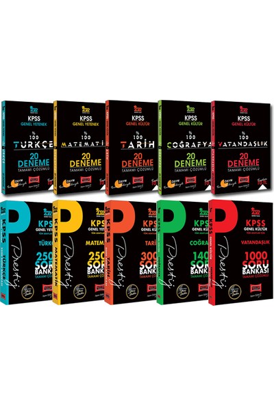 Yargı Yayınevi Kpss Genel Yetenek Genel Kültür Prestij Serisi Tamamı Çözümlü Soru Bankası ve Deneme Seti
