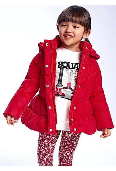 Mayoral Kız Çocuk Klasik Kesim Bele Oturan Şişme Mont L21K4440