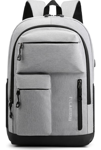 LRsmile Erkek Su Geçirmez Oxford Kumaş Sırt Çantası Gri FL1916 (Yurt Dışından) LRsmile Erkek Su Geçirmez Oxford Kumaş Sırt Çantası Gri FL1916 (Yurt Dışından)