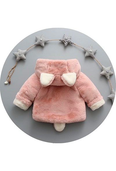 Little Humor Bear Kapüşonlu Pembe Mont Little Humor Bear Kapüşonlu Pembe Mont