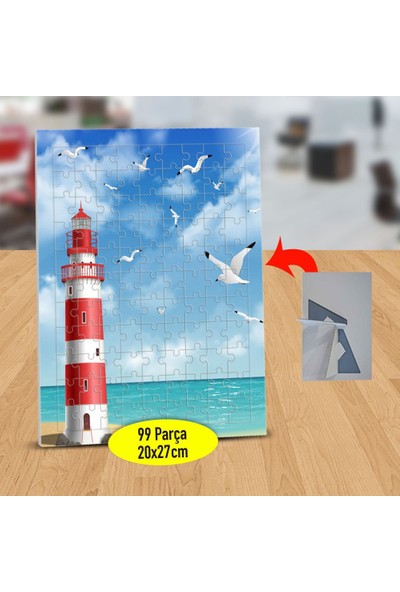 Asilmeydan Martılar ve Deniz Feneri 99 Parça Puzzle Yapboz TABLO-1284-11467 Asilmeydan Martılar ve Deniz Feneri 99 Parça Puzzle Yapboz TABLO-1284-11467